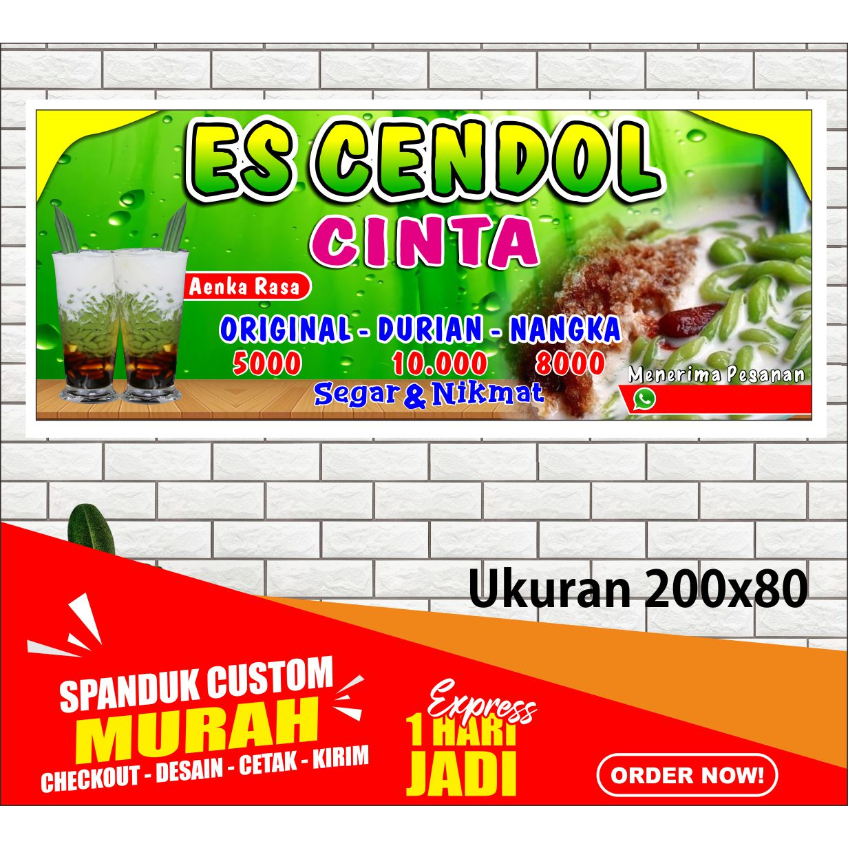 Jual Spanduk ES CENDOL, Banner ES CENDOL, ukuran 200x80cm, COD | Shopee ...