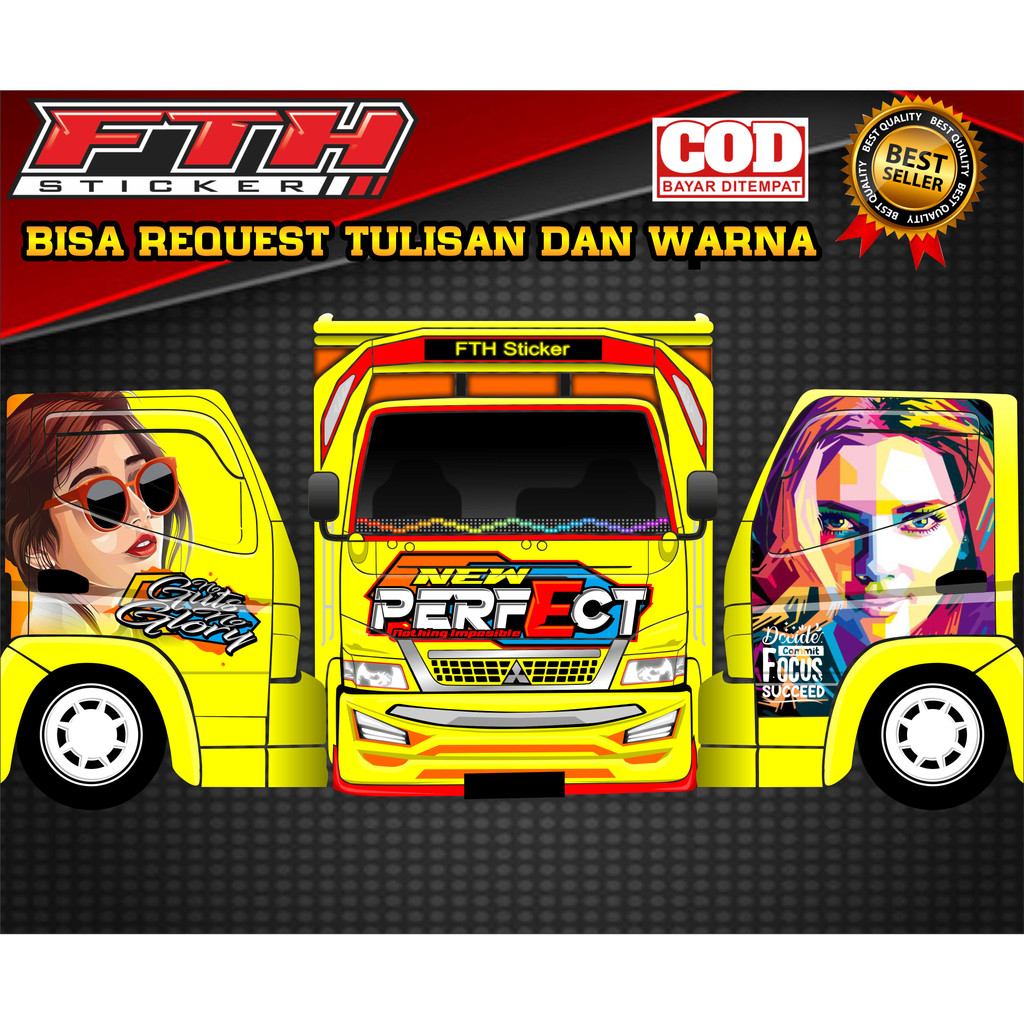 Jual STIKER TRUK CANTER FULL KABIN DECAL STICKER KEREN | Shopee Indonesia