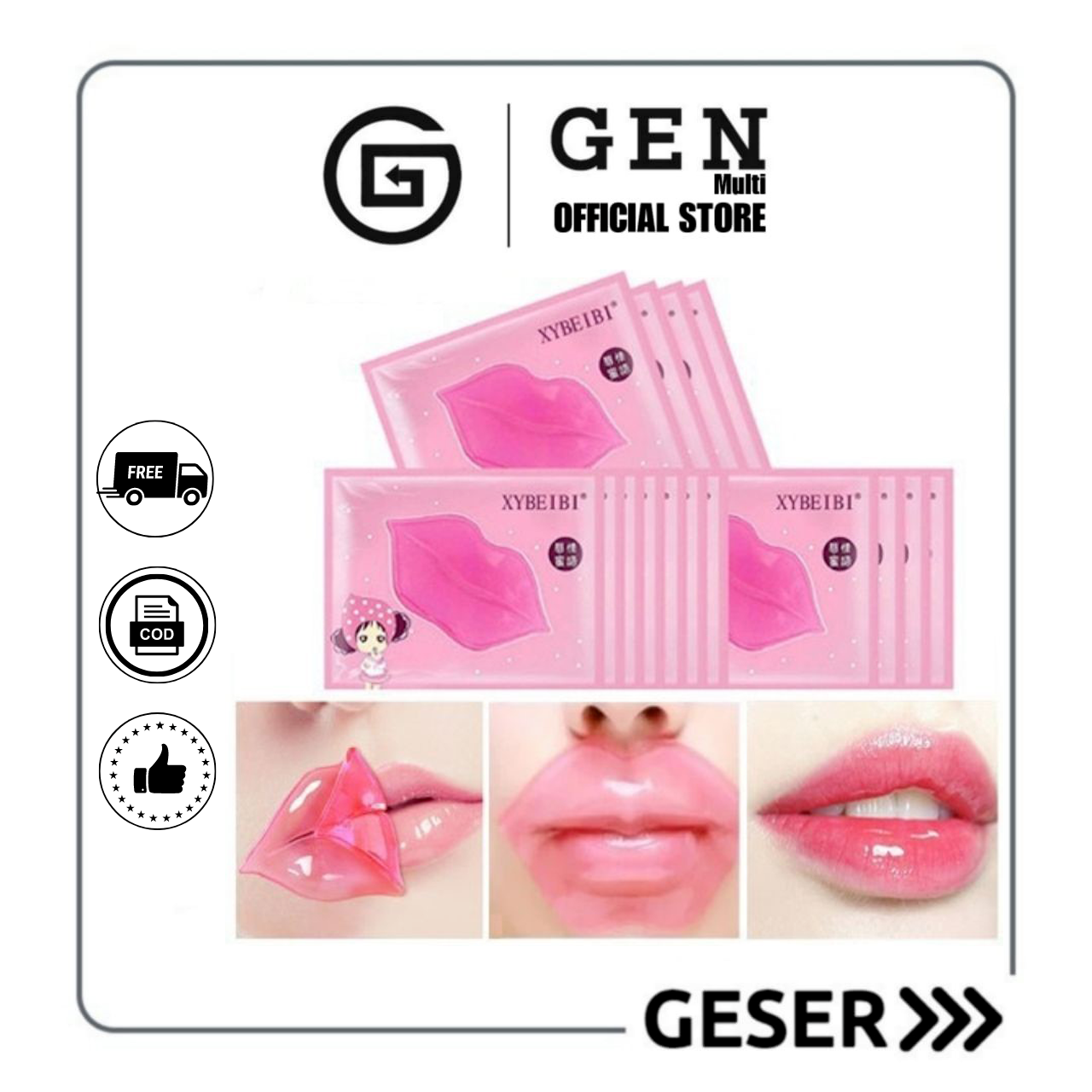 Jual GEN - Masker Bibir / Lips Mask Collagen Moisturizing / Lips Mask ...