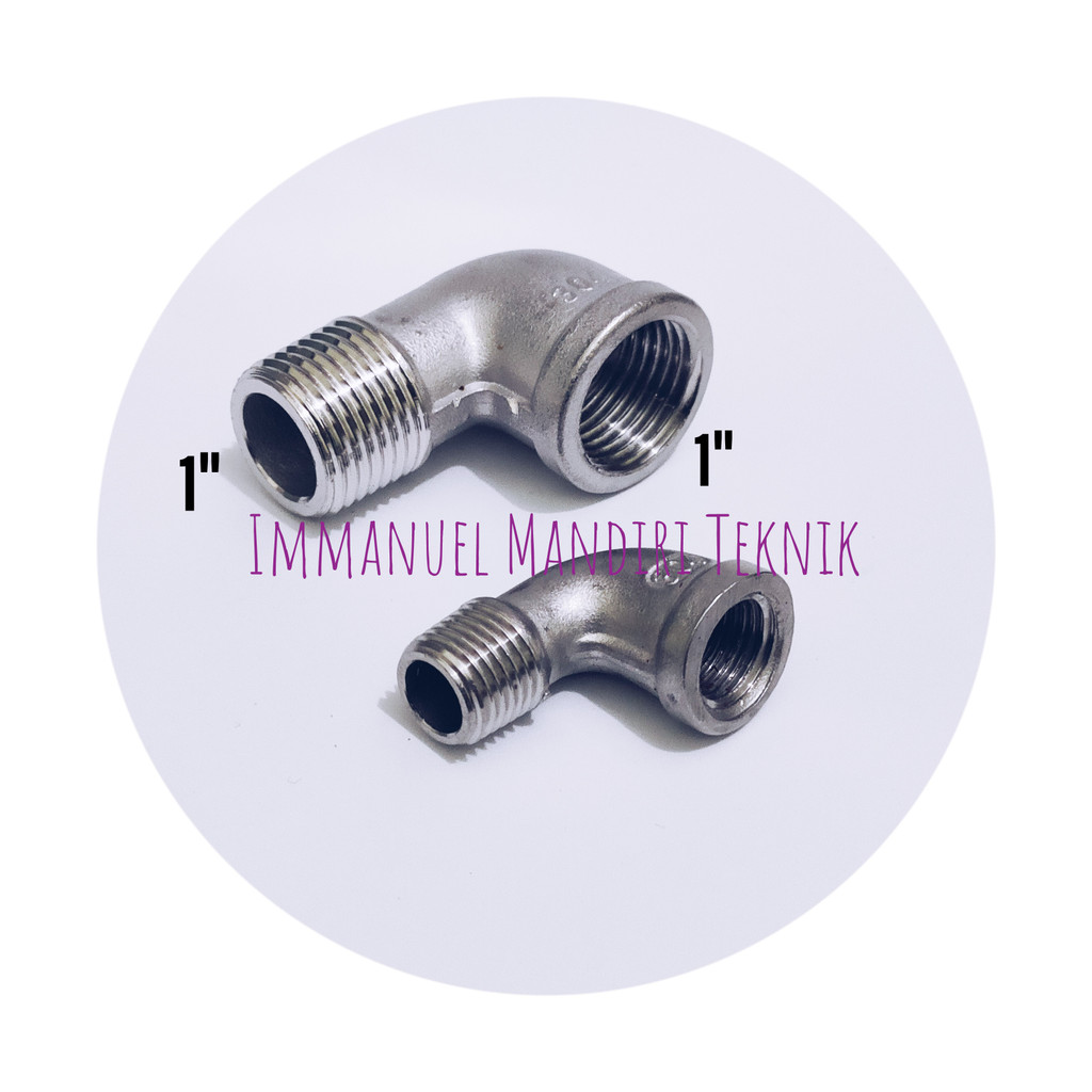 Jual Elbow drat luar dalam 1 inch stainless / Street elbow 1 inch ss304 | Shopee Indonesia