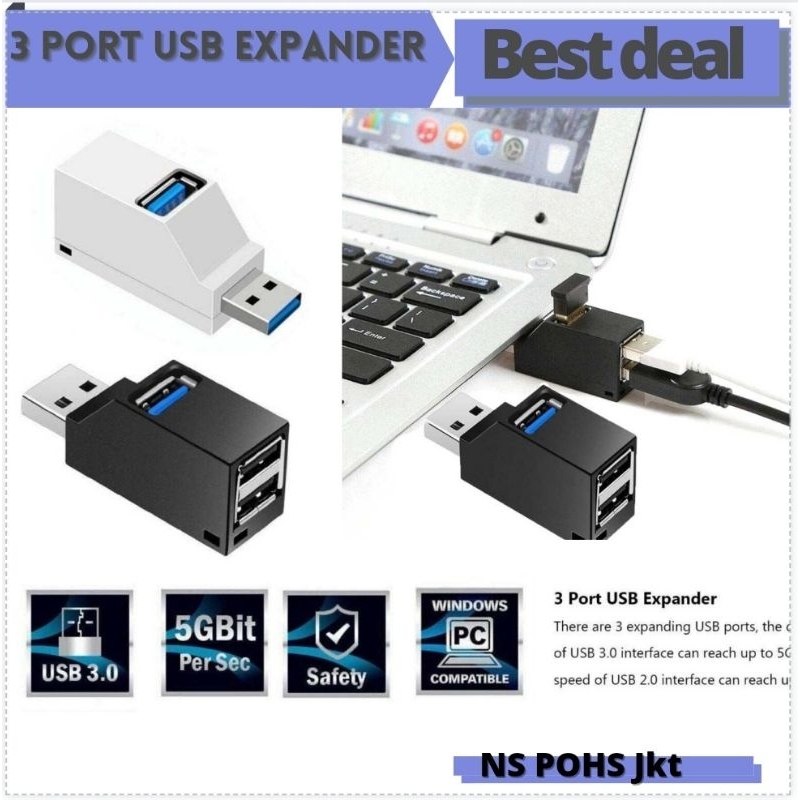 Jual Mini USB Hub Super Speed USB 3.0 3 Ports - ZG1063 | Shopee Indonesia