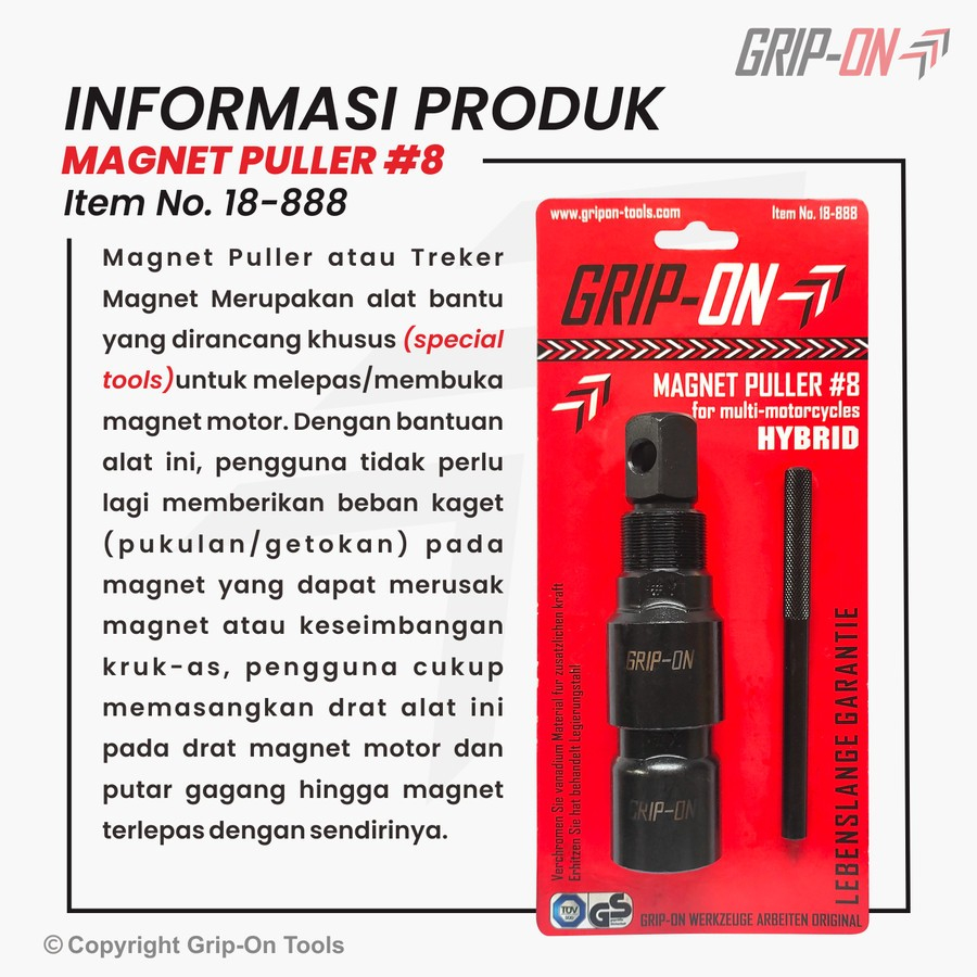 Jual Grip-On Magnet Puller #8 Hybrid Treker Magnet 2 Tipe Multifungsi ...