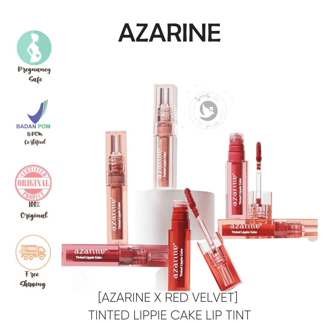 Jual [Azarine x Red Velvet] Tinted Lippie Cake Lip Tint | Shopee Indonesia