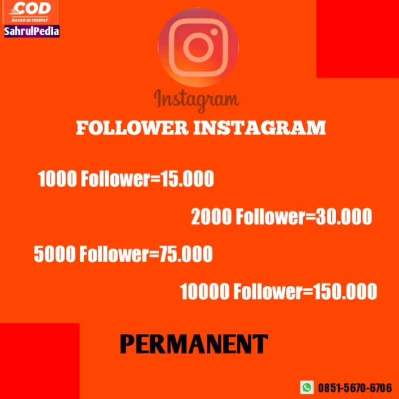 Jual PROMO FOLLOWER INST4GR4M PERMANEN | Shopee Indonesia