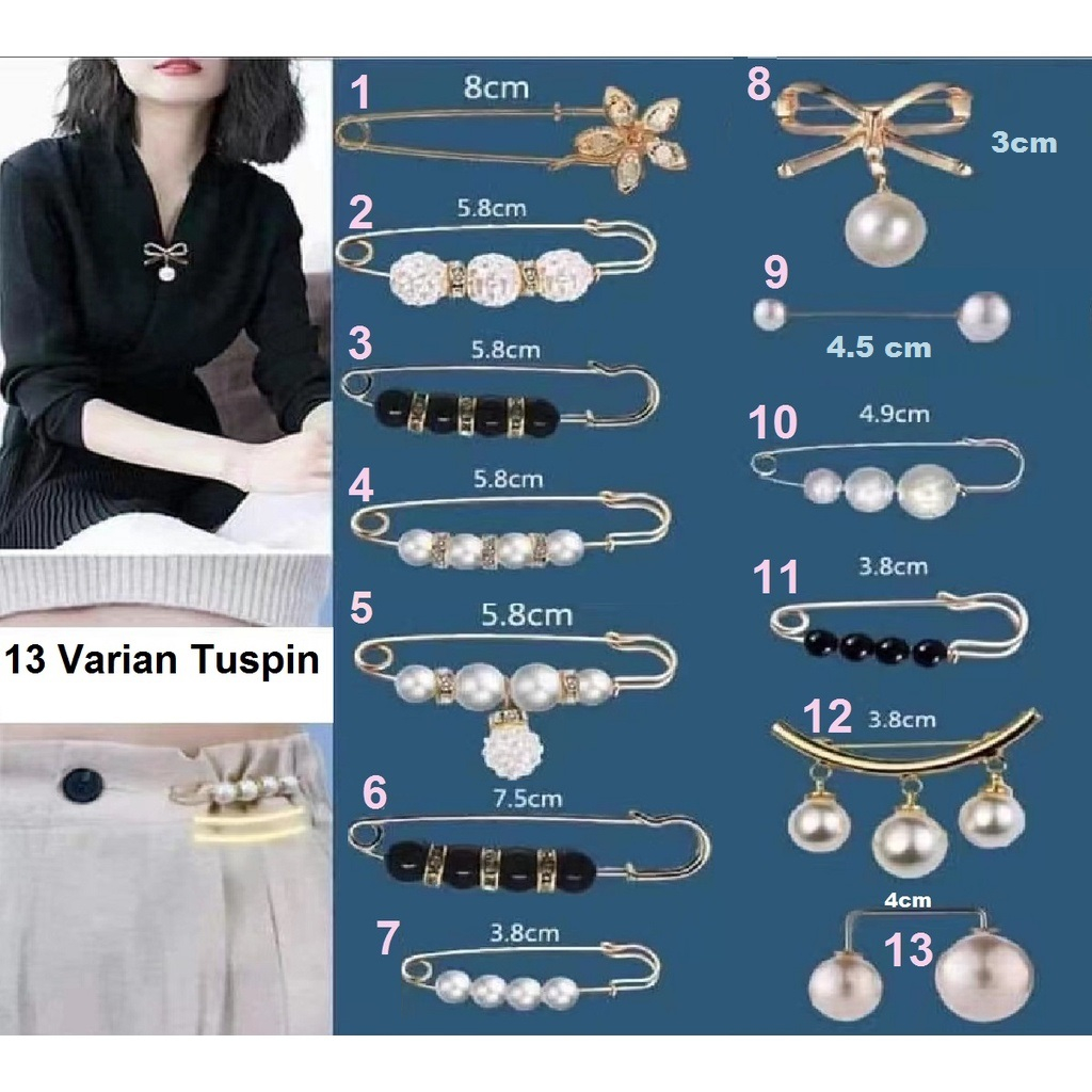 Jual Tuspin NEW MODEL Mutiara Peniti Tusuk Jarum HIJAB Bros Set Tusuk ...