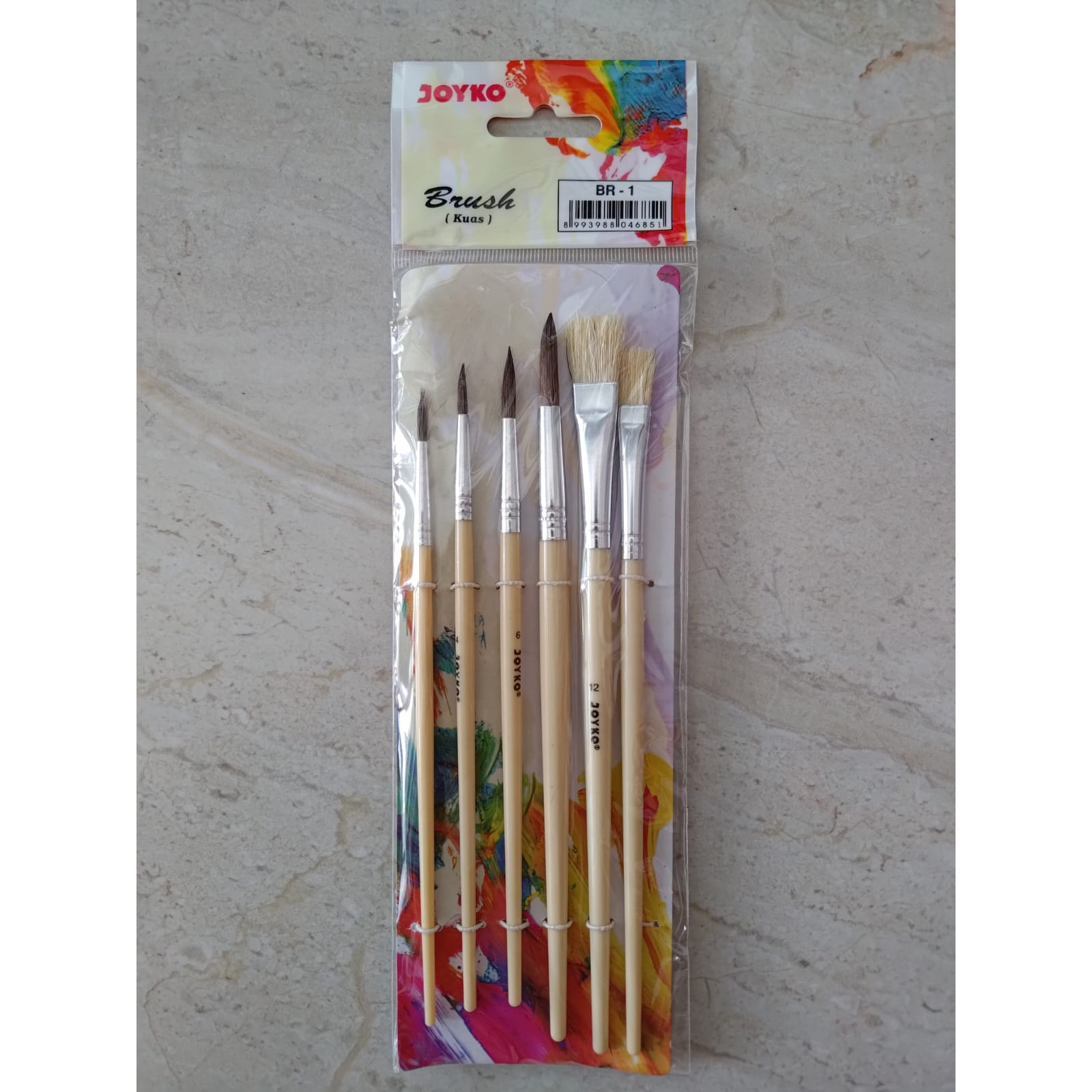 Jual Joyko Brush Kuas Lukis set 6 BR-1 (PER SET) Kuas Set Joyko ...