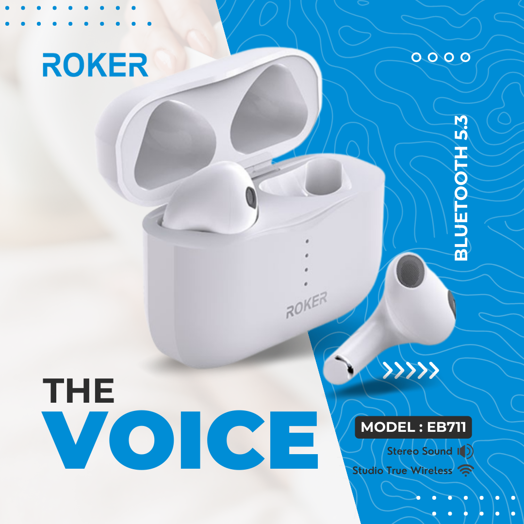 Jual TWS ROKER THE VOICE EB711 True Wireless Earphone TWS GATT ...