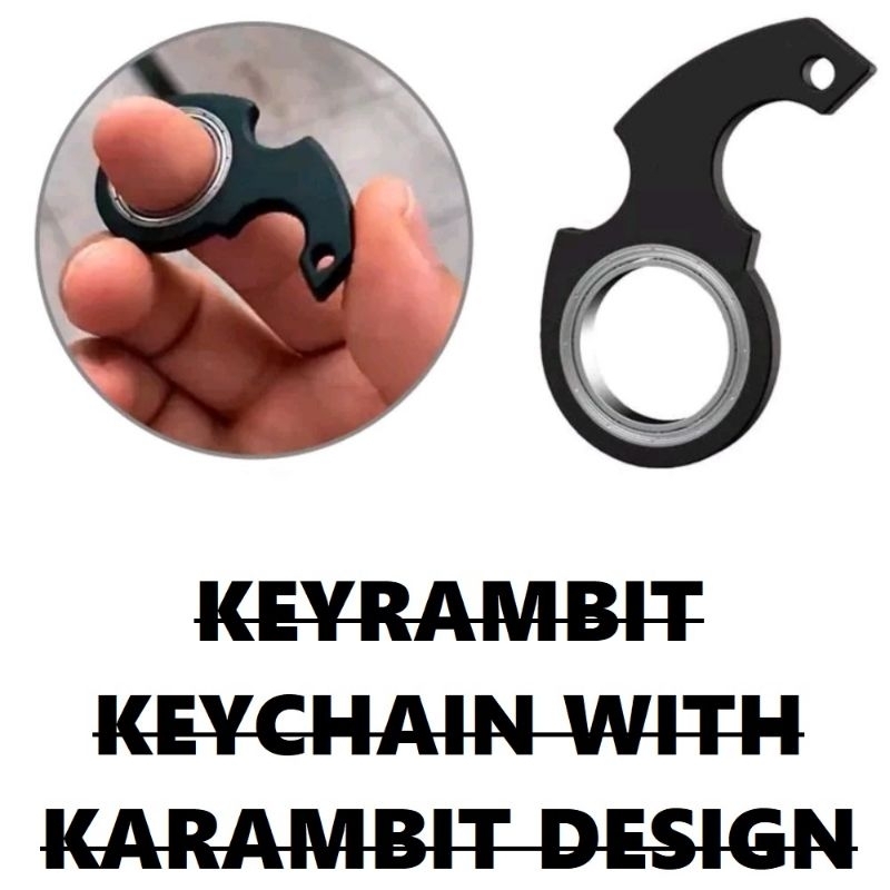 Jual KEYRAMBIT Gantungan Kunci Karambit Spinner Keychain Bearing ...