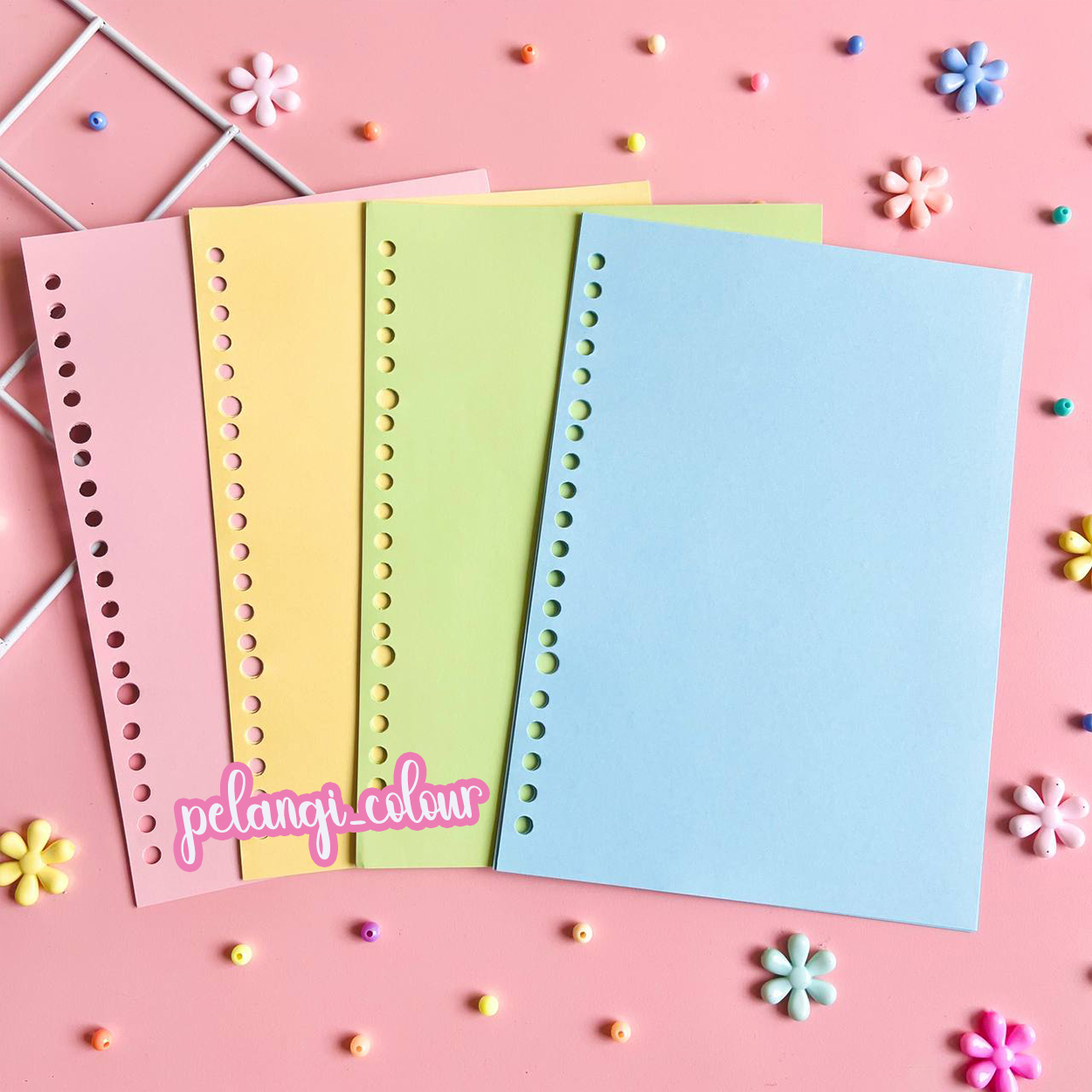 Jual Kertas Isi Binder Polos Warna / Loose leaf Polos warna Ukuran A5 ...