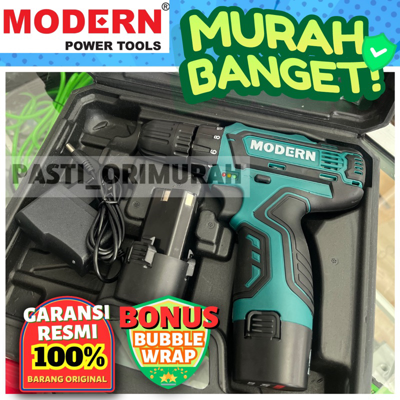 Jual bor cas modern m12v bor tanpa kabel 2 (dua) baterai 12v cordless ...