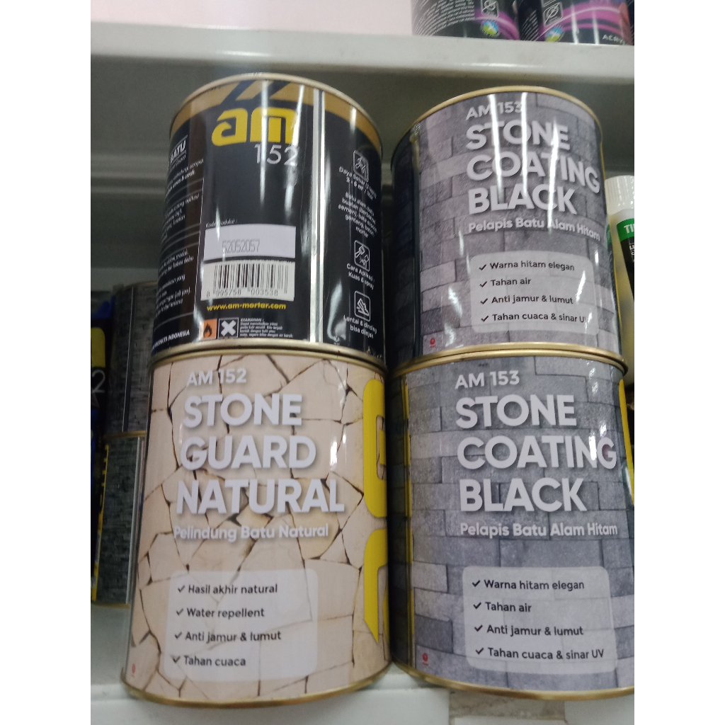 Jual Cat batu alam AM 151 Stone coating Glossy 2.5 liter kilap coating ...