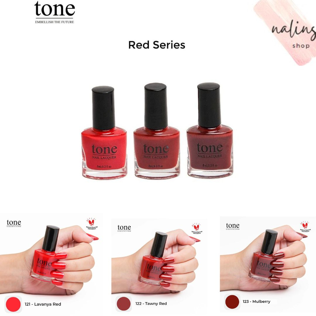 Jual Kutek Kuku Warna Red Series Nail Polish Tone BPOM Halal Seri Merah ...