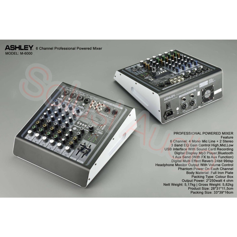 Jual Power Mixer Ashley m6000 m 6000 Original | Shopee Indonesia
