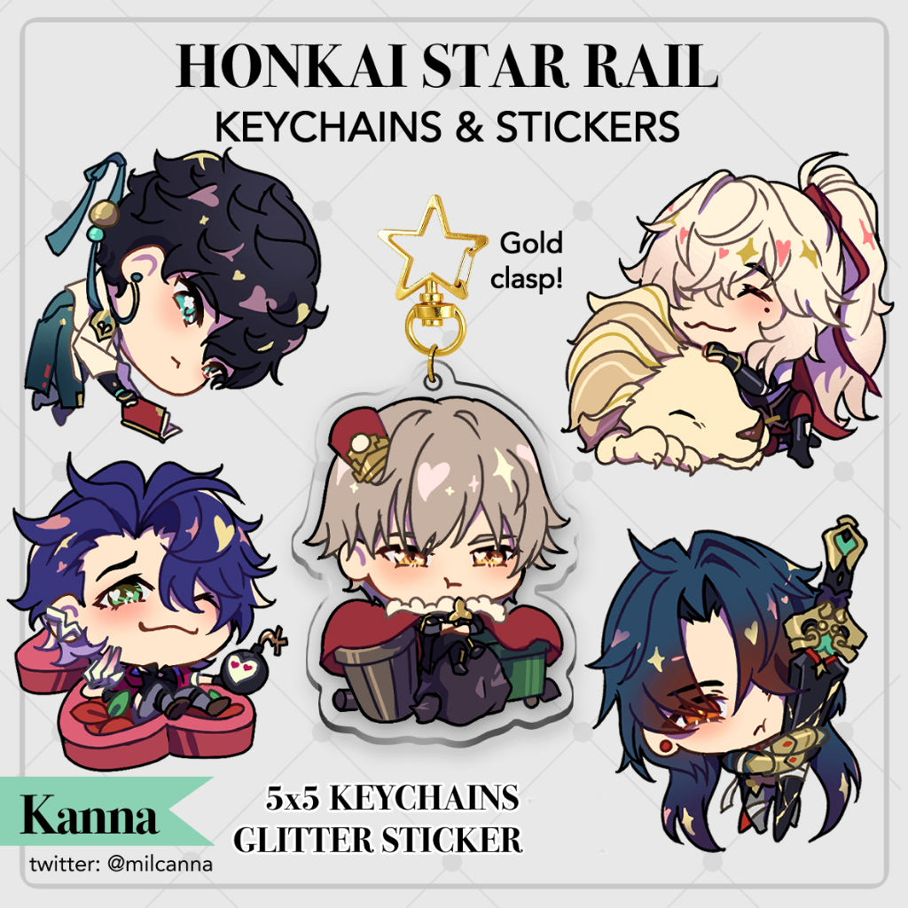 Jual Honkai Star Rail keychain Stickers Caelus Blade Jing Yuan Dan Heng ...