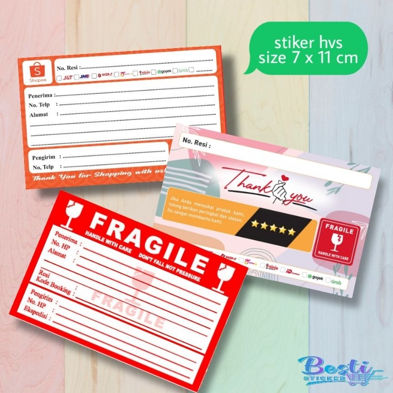 Jual (50pcs)STIKER LABEL PENGIRIMAN ONLINE SHOP/STIKER PENGIRIMAN ...