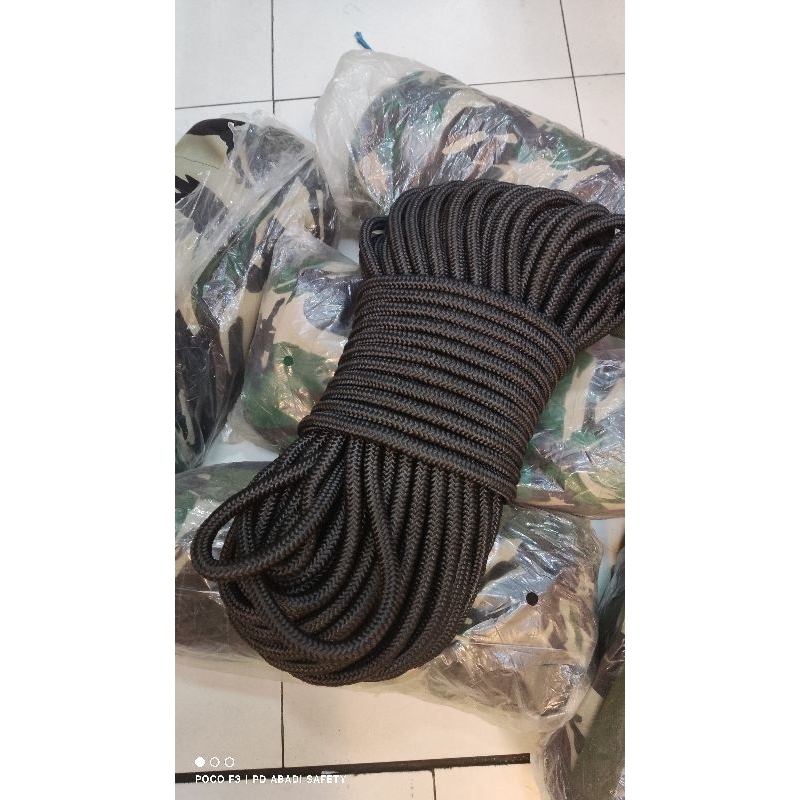 Jual Tali Karmantel Hitam tendon semi statis 10,5 mm x 200 meter ...
