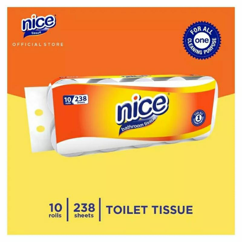 Jual Tisu Tissue Toilet NICE Roll Gulung Core Non Embossed 238s ...