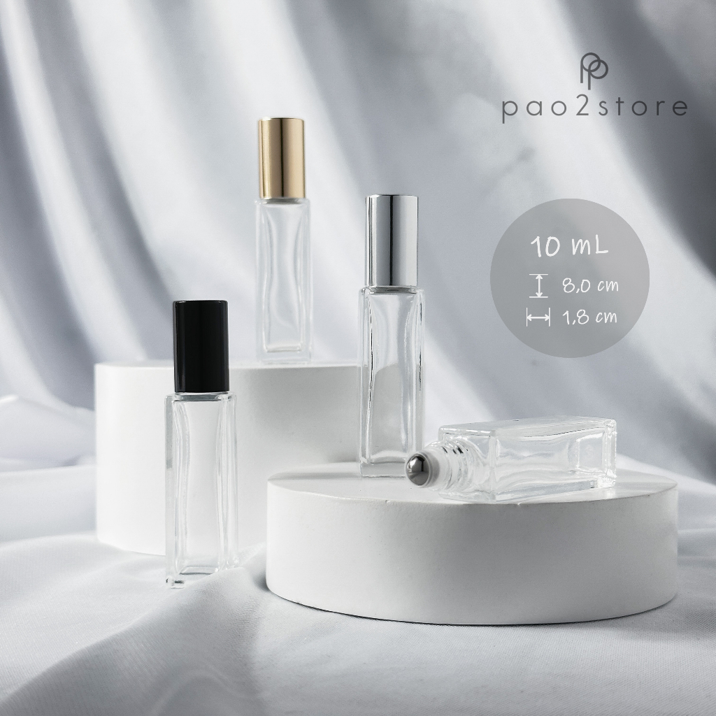 Jual Botol Roll On 10ml Kaca KOTAK Tebal Clear / Bening - Bola Roller ...