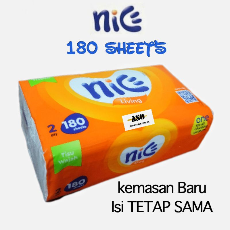 Jual tissue nice 180 sheet 2 ply | Shopee Indonesia