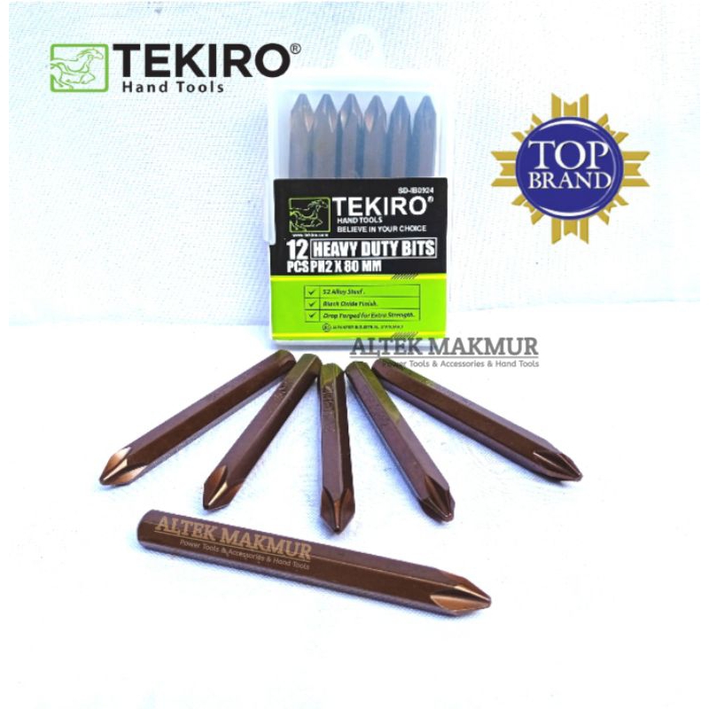 Jual Tekiro Mata Obeng Ketok Plus + PH2×80mm / Kepala Obeng Getok ...