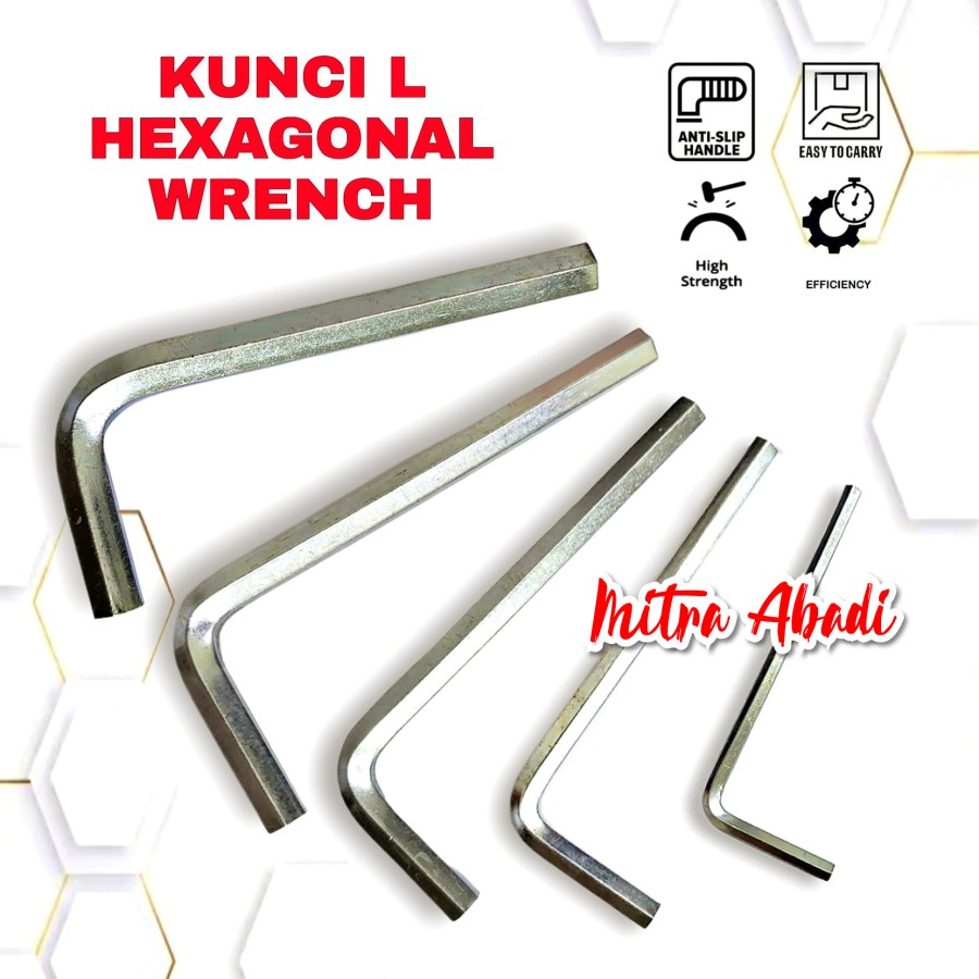 Jual Kunci L Hexagonal Wrench 3mm 4mm 5mm 6mm 8mm | Shopee Indonesia