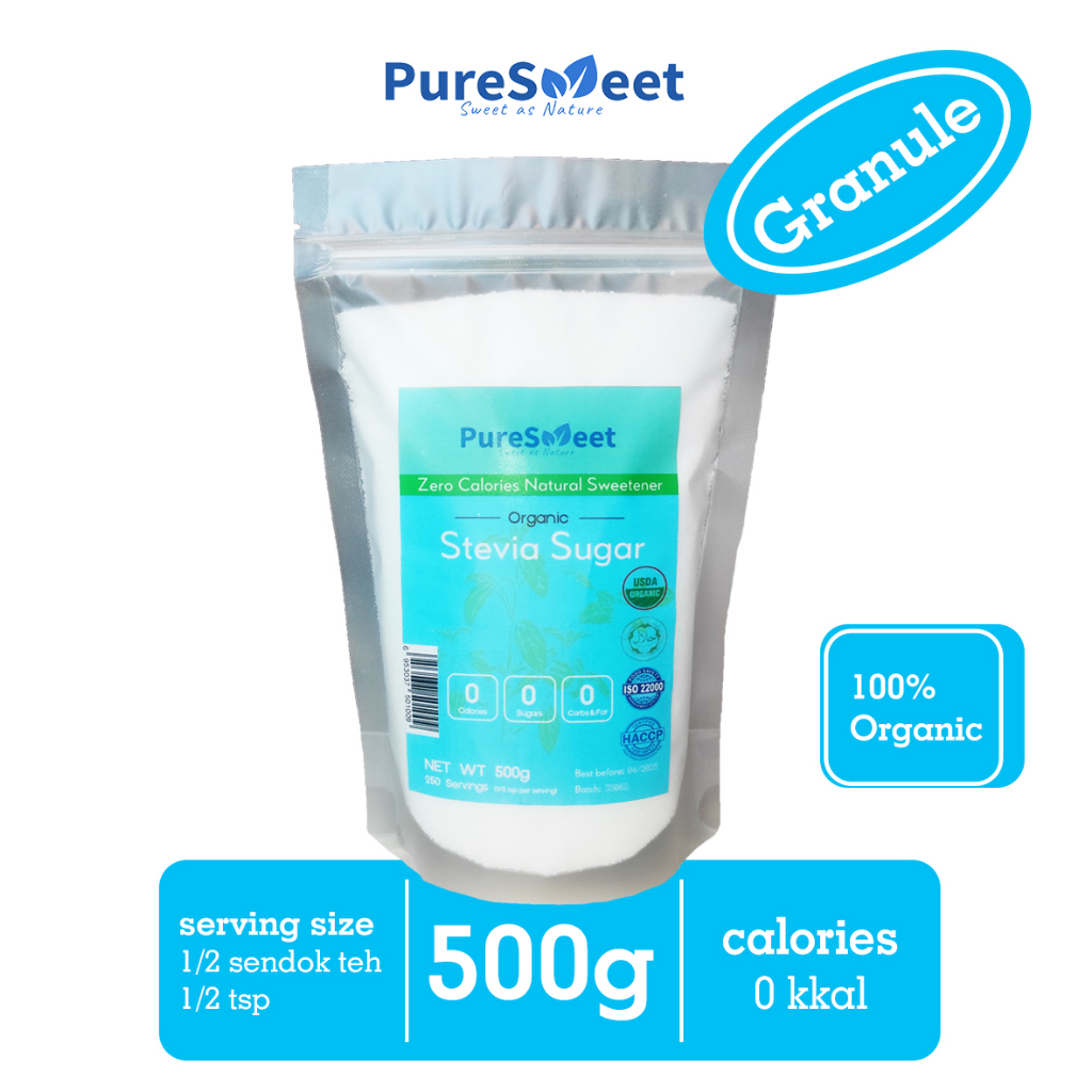 Jual Gula Stevia PureSweet 500g Bentuk Granule Sweetener | Gula 0 ...