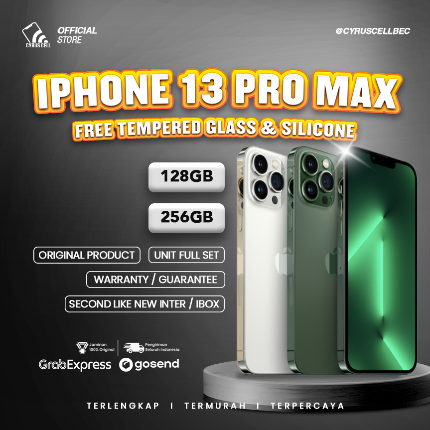 Jual IPHONE 13 PRO MAX 128GB 256GB SECOND ORIGINAL FULLSET MURAH | Shopee Indonesia