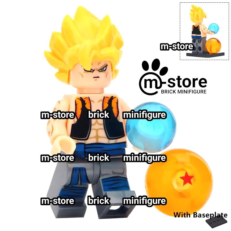 Jual brick dragon ball gogeta fusion goku vegeta mini figure | Shopee ...