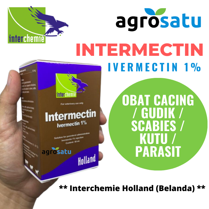 Jual Intermectin Obat Cacing Gudik Sapi Kambing Domba 10 50ml (Ivermectin 1%) Injeksi Anti ...