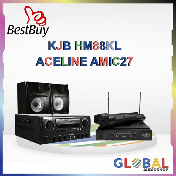 Jual PROMO KJB HM88 KL Paket Karaoke Streaming Player Mic wireless Aceline HM-88KL HM-88 ...