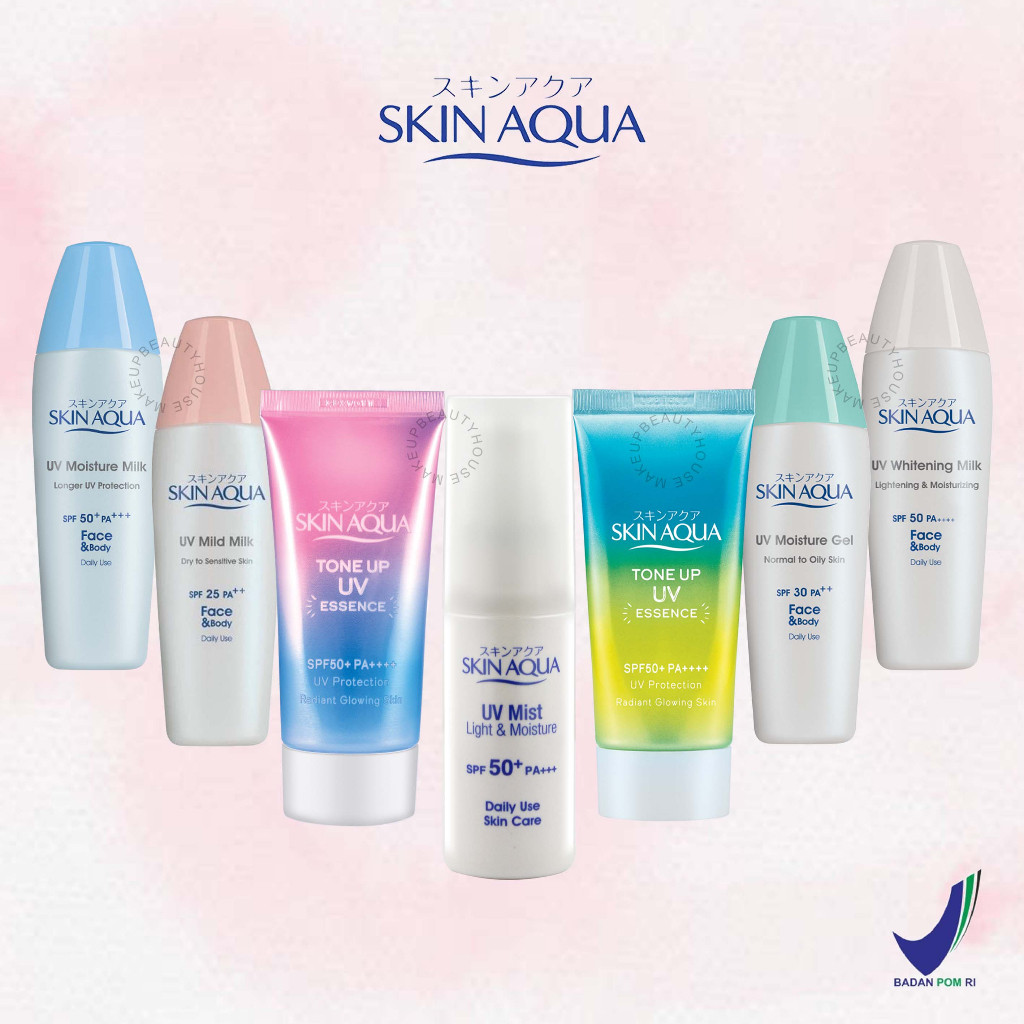 Jual SKIN AQUA Sunscreen Series 40gr (Moisture Milk/ Moisture Gel ...