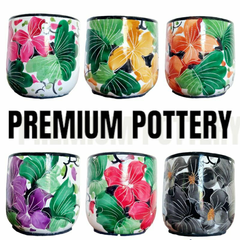 Jual PREMIUM | Pot Gerabah Lukis | Pot Lukis | Pot Terracota | Pot Unik ...
