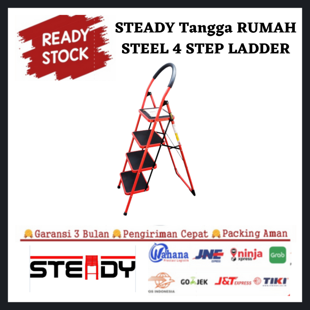 Jual STEADY Tangga Rumah Steel 4 Step Ladder | Shopee Indonesia