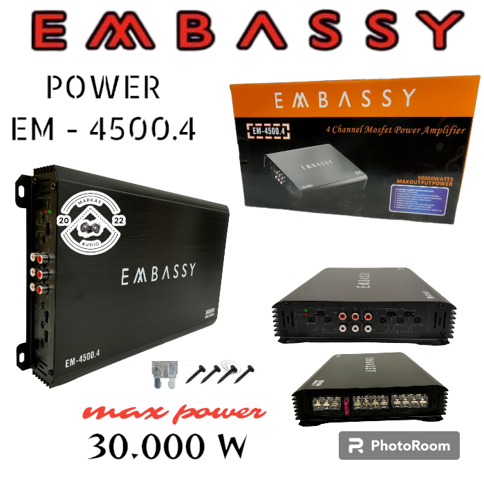 Jual power 4 channel embassy EM-4500.4 30000 watt | Shopee Indonesia