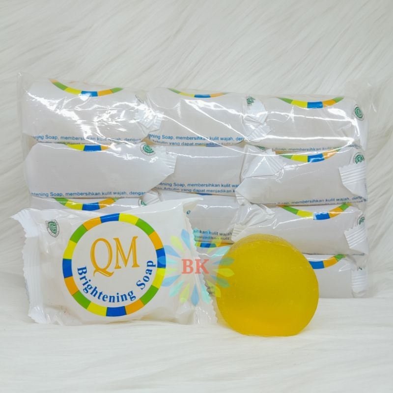 Jual Sabun QM Brightening Soap Original POM (HARGA 1 LUSIN ISI.12PCS ...