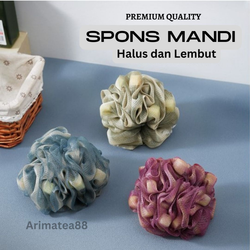 Jual SHOWER PUFF | BATH PUFF SUPER PREMIUM QUALITY SIZE BESAR & PADAT ...