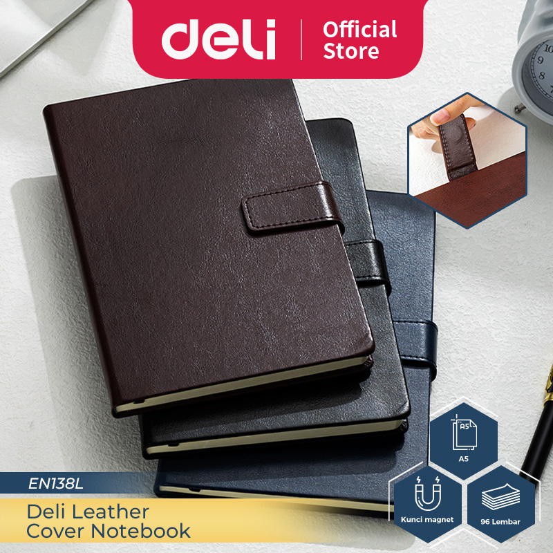 Jual Deli Leather Cover Notebook / Buku Catatan / Agenda Sampul Kulit ...