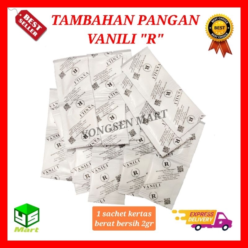 Jual ( 1 pcs ) Vanili R , Vanili bubuk R , tambahan pangan sachet ...