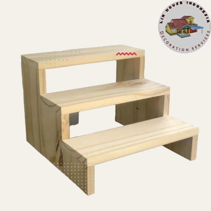 Jual RAK DISPLAY 3 TINGKAT SUSUN MULTIFUNGSI KAYU JATI JABON | Shopee ...