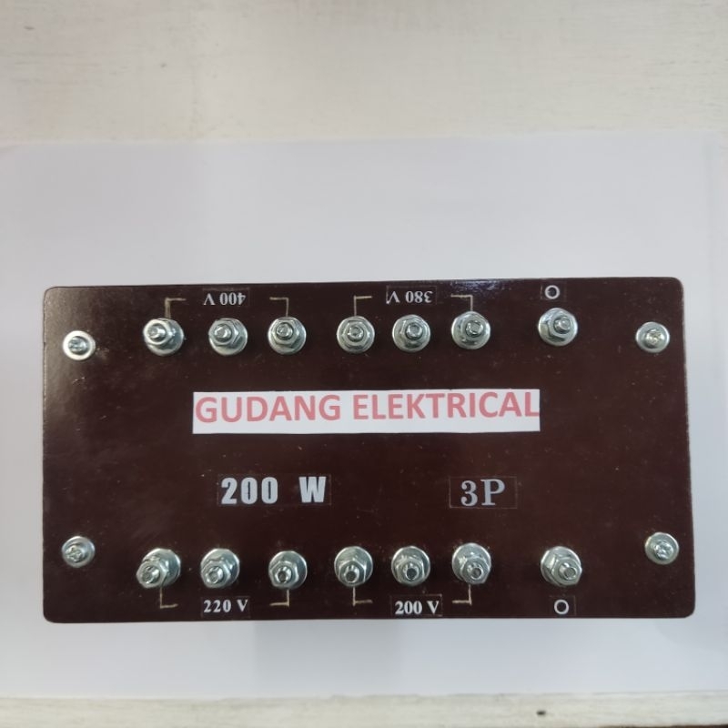 Jual Trafo Step Up Down Auto 3 phase 380V/400V - 200V/220V 200 W | Shopee Indonesia