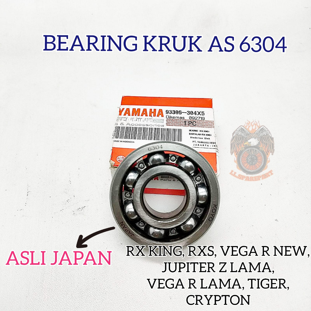 Jual KELAHAR BEARING KRUK AS YAMAHA 6304 KUALITAS ASLI ORIGINAL YAMAHA PRESISI AWET RX KING RXS ...