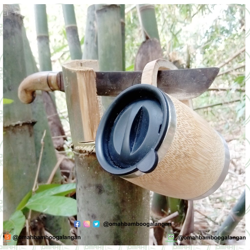 Jual Mug Bambu Stainless Cocok Untuk Souvenir Unik Menarik Antik Elegan ...