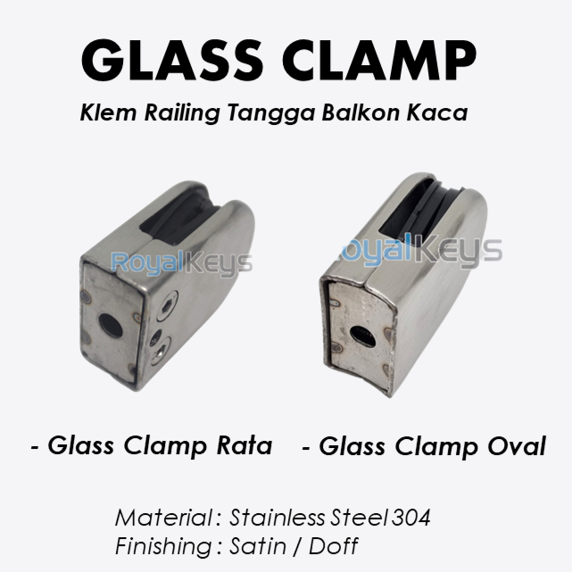 Jual Glass Clamp Klem Balkon Railing Tangga Tiang Penjepit Kaca ...