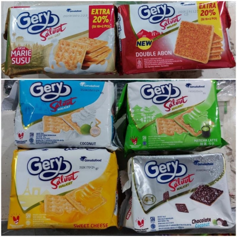 Jual Gery Saluut Malkist Rasa Marie Susu Abon Kelapa Matcha Keju ...