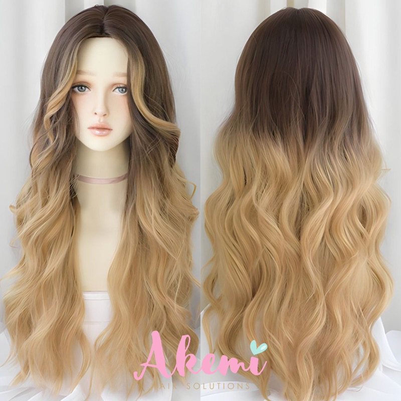 Jual WIG AKEMI NON BANGS - WIG KYLIE JENNER Belah Tengah Tanpa Poni ...