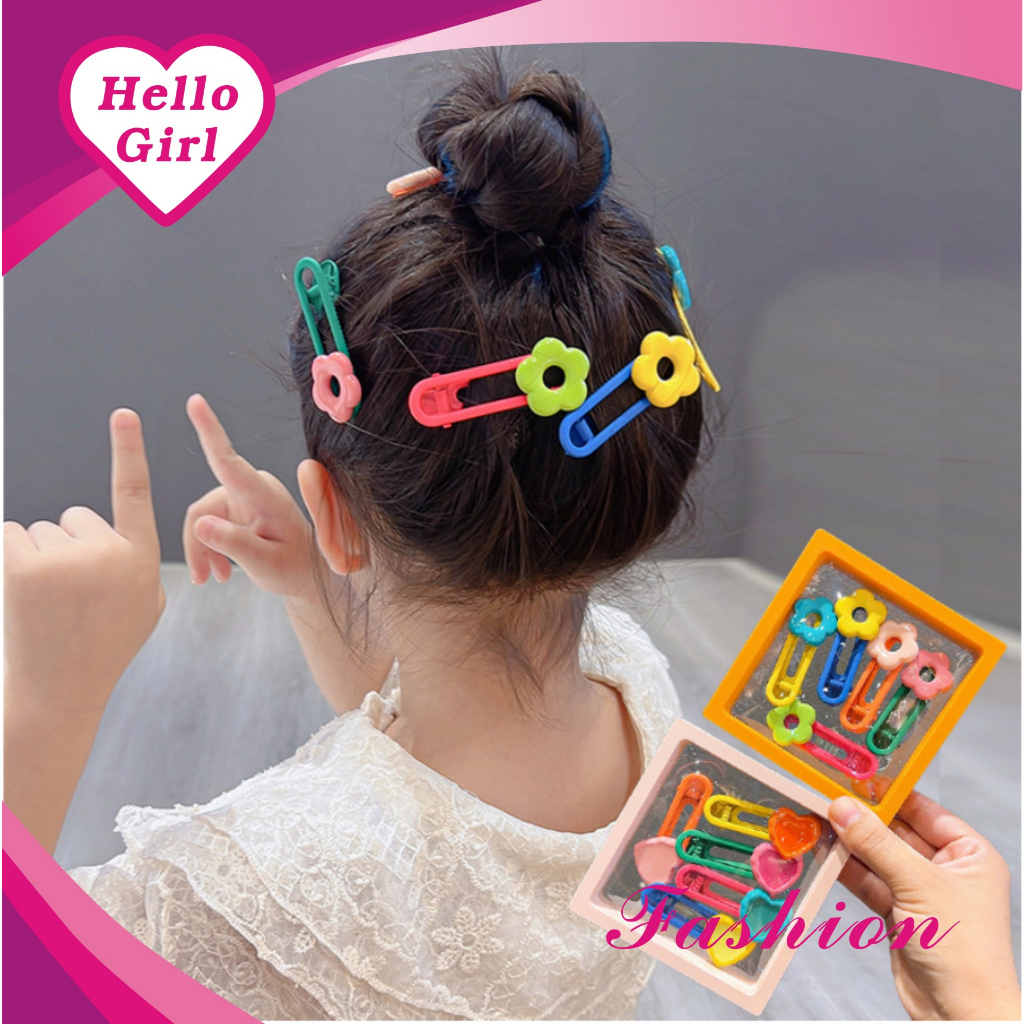 Jual (Hallo Girl)F237 Set 5 PCS Jepit Rambut Anak Premium Jepit Poni ...