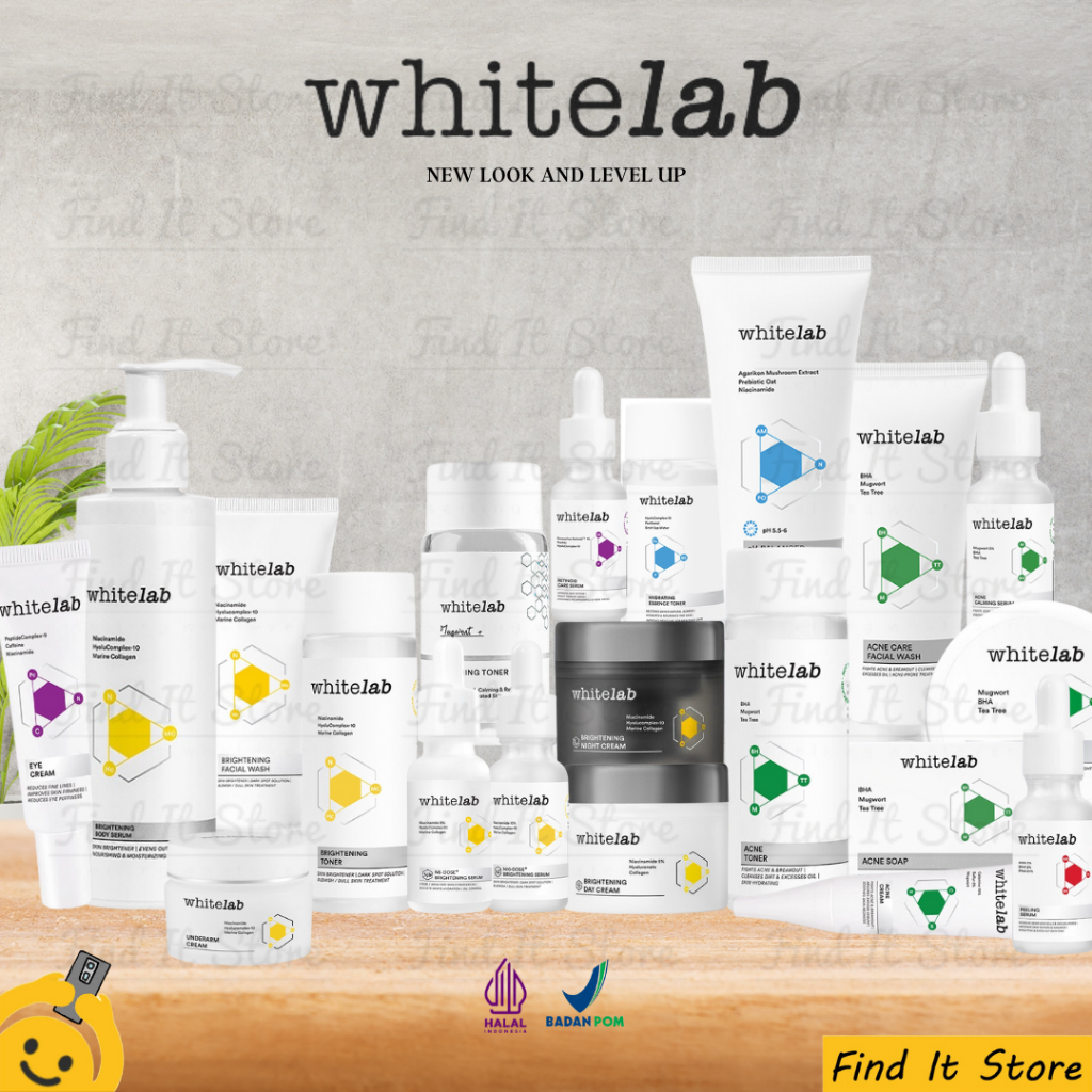 Jual Whitelab Brightening Facial Wash | Toner | Face Body Serum | Day ...