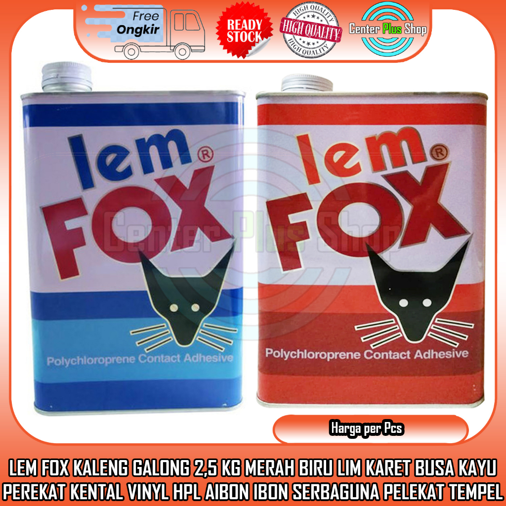 Jual Lem Fox Lim Galon Merah Biru 2,5 Liter Kilogram Perekat Kuning ...