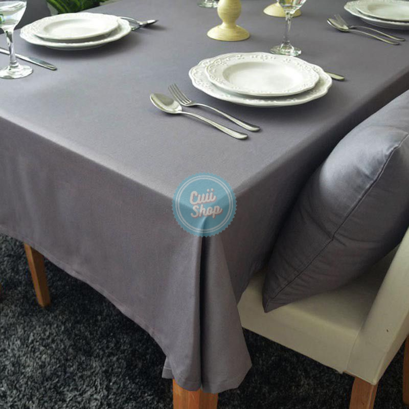 Jual Taplak Meja Kain POLOS Katun Polymicro Disperse PERSEGI untuk Meja ...