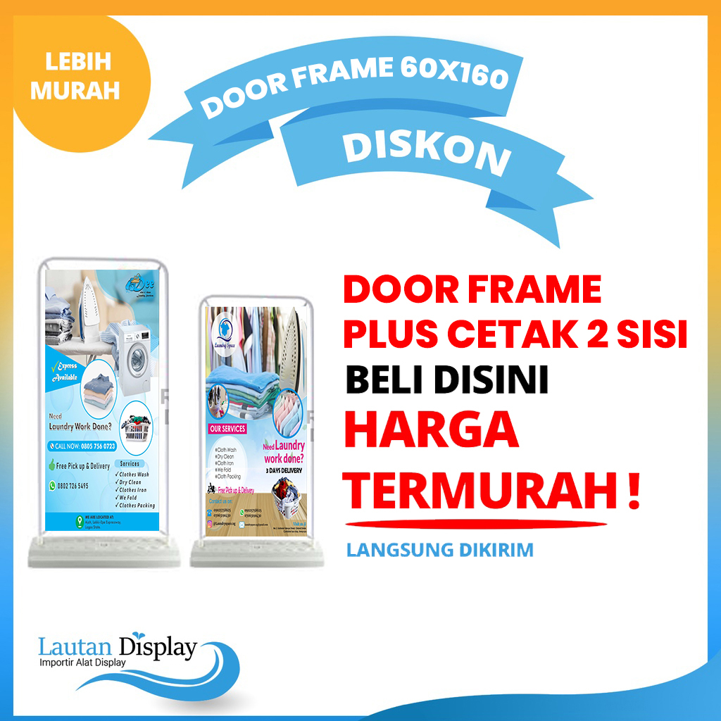 Jual Stand Banner Door Frame Banner 60x160 cm Plus Cetak 2 Sisi Door ...